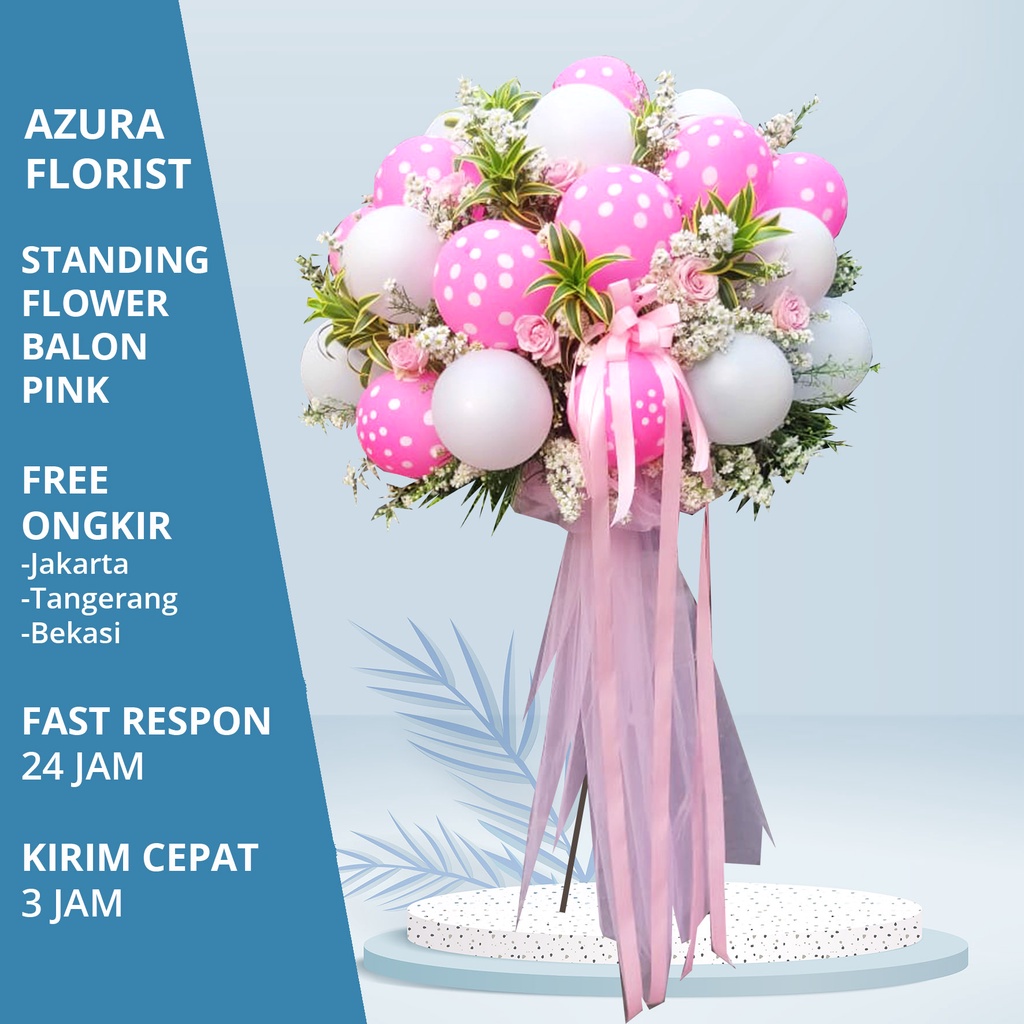 Jual Standing Flower Bunga Balon Pink | Shopee Indonesia