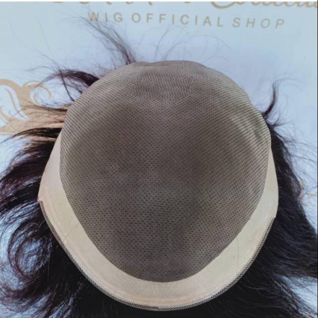Jual Toupee/tutup botak Human Hair , monofilament luas cap 17x22 cm ...