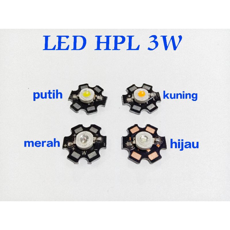 Jual Led hpl 3w putih kuning merah hijau | Shopee Indonesia