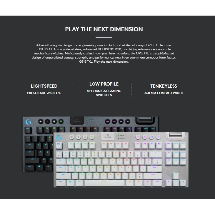 Jual LOGITECH G915 / G913 TKL LIGHTSPEED WIRELESS | Shopee Indonesia