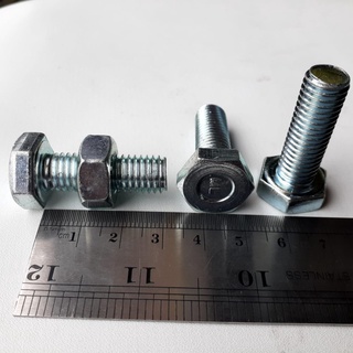 Jual BAUT MUR PUTIH M10 X 30 / BMP M10X30/ BAUT M10X30 PUTIH BMP M10 X 30 KUNCI 17 PANJANG 3CM 3 ...