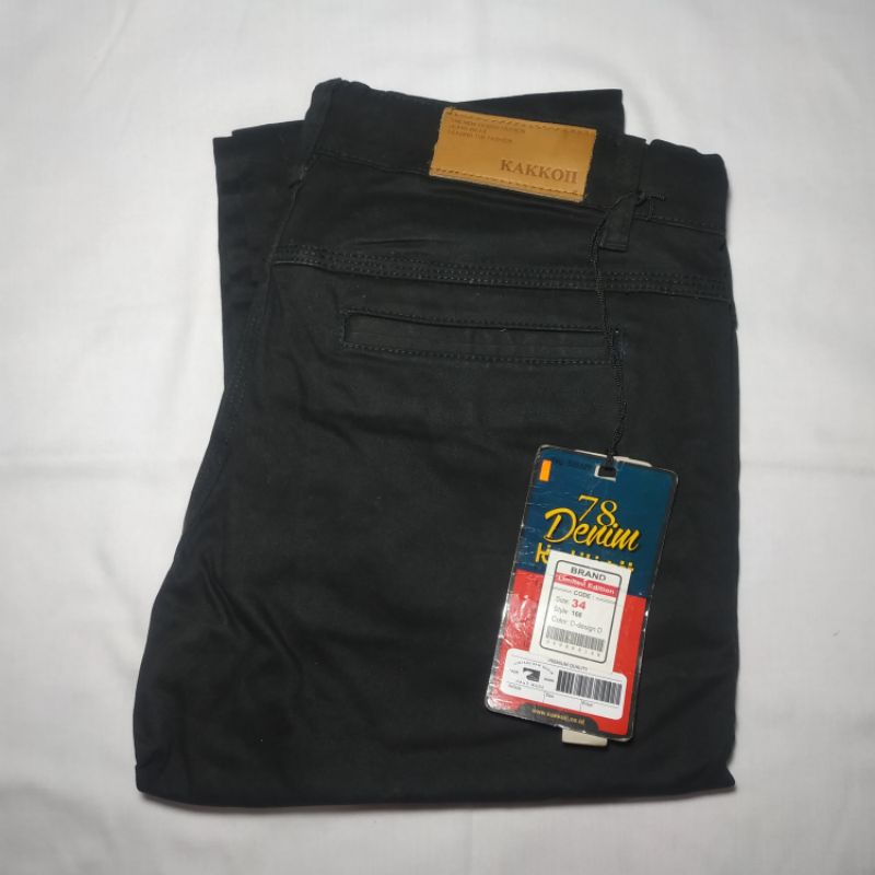 Jual Denim Hitam Panjang - KAKKOII | Shopee Indonesia