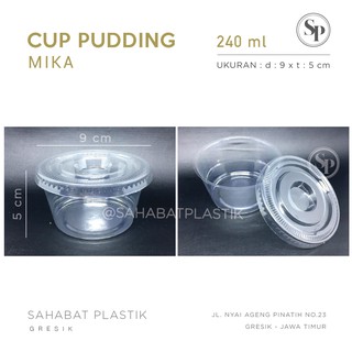 Jual 50 PCS CUP PUDDING 240 ml / CUP SILKY PUDDING PUYO / CUP YOGURT ...
