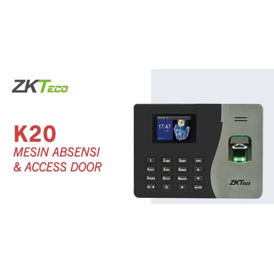 Jual MESIN ABSENSI FINGERPRINT ACCESS DOOR ZKTECO K20 RFID | Shopee Indonesia