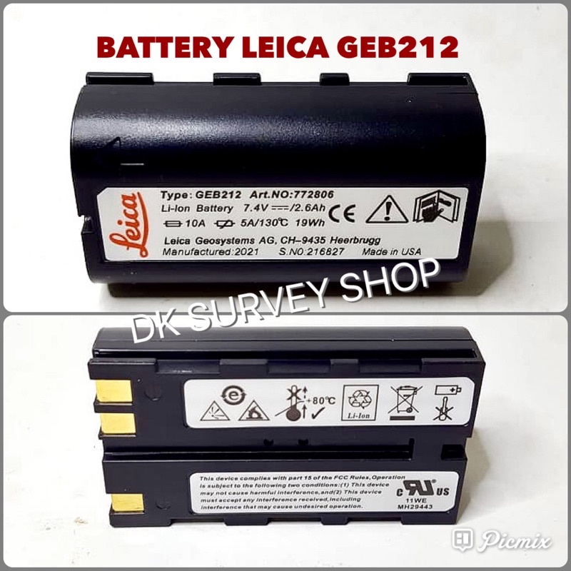 Jual BATTERY LEICA GEB212 atau BATERAI LEICA GEB 212 untuk LEICA ...