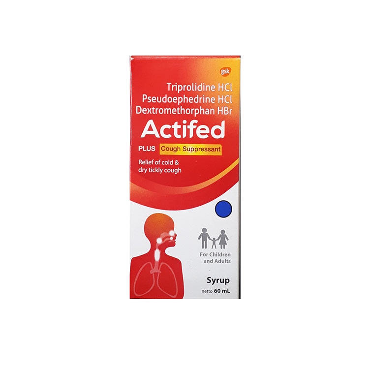 Jual ACTIFED MERAH 60 ml batuk kering dan pilek actived | Shopee Indonesia