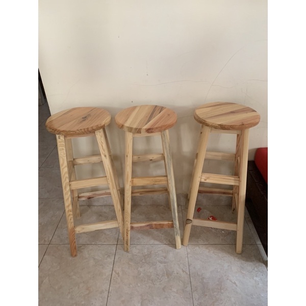 Jual kursi bar bulat kayu palet jati belanda | Shopee Indonesia