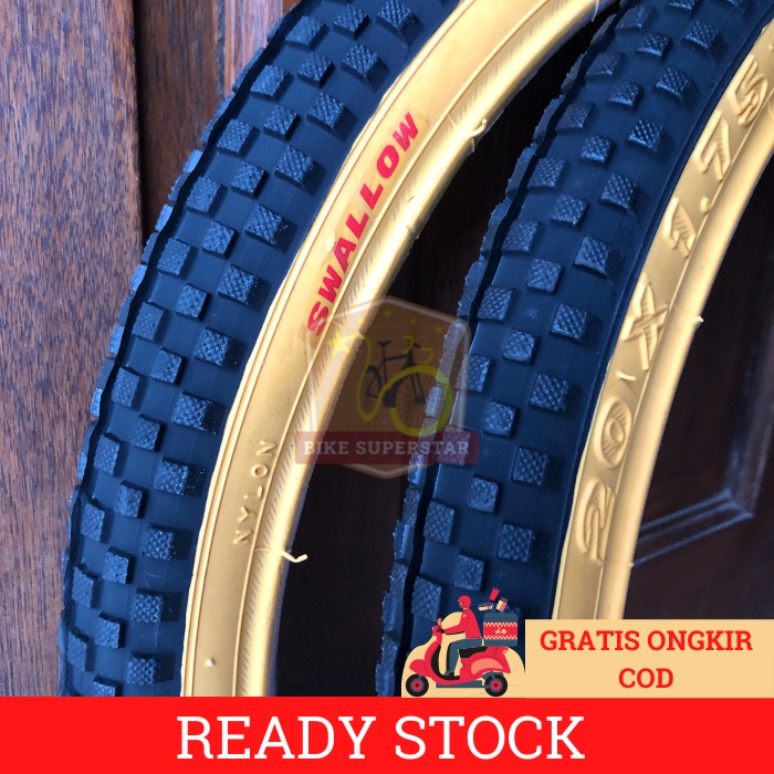 Jual Ban Luar Sepeda 20 x 1.75 Swallow Super Trac Lipat BMX Mini | Shopee Indonesia