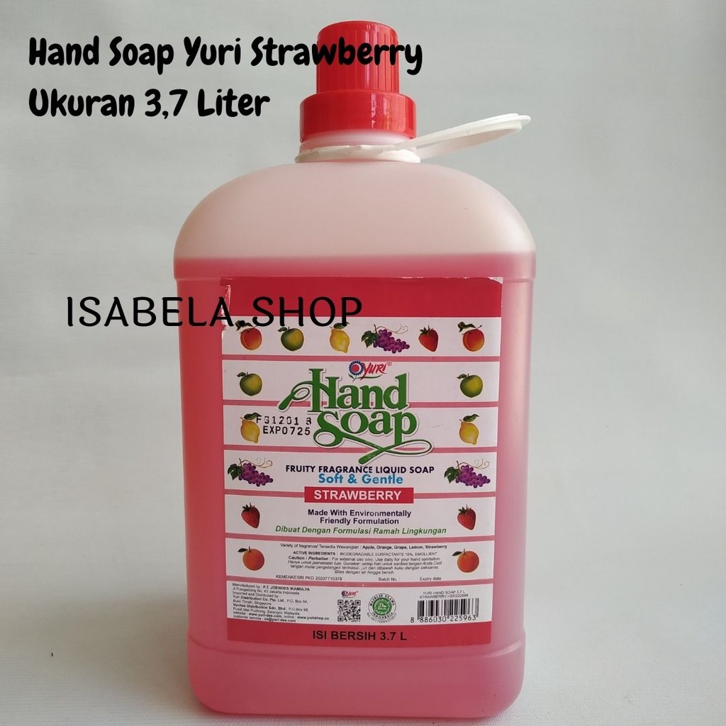 Jual HAND SOAP YURI SABUN CUCI TANGAN 3.7 Liter (STRAWBERRY) | Shopee ...
