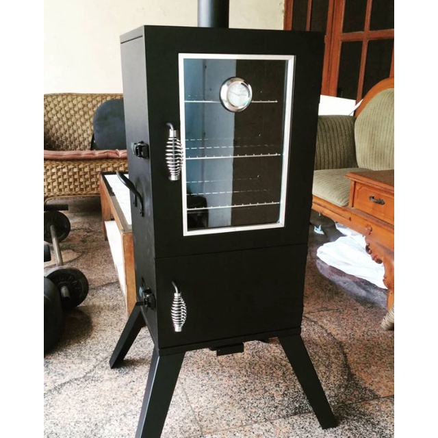 Jual Lemari Kotak Oven Kaca Stainless Charcoal Smoker BBQ Alat Daging ...