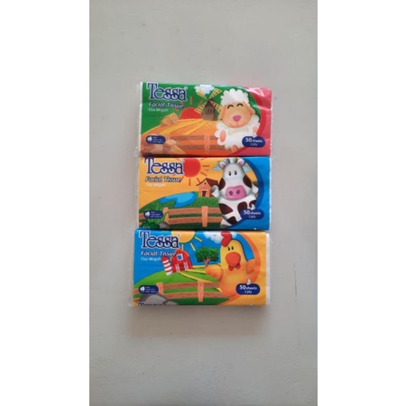 Jual Tissue Tisu Tessa 50 Sheet 2 Ply Travel Pack Facial Wajah | Shopee ...