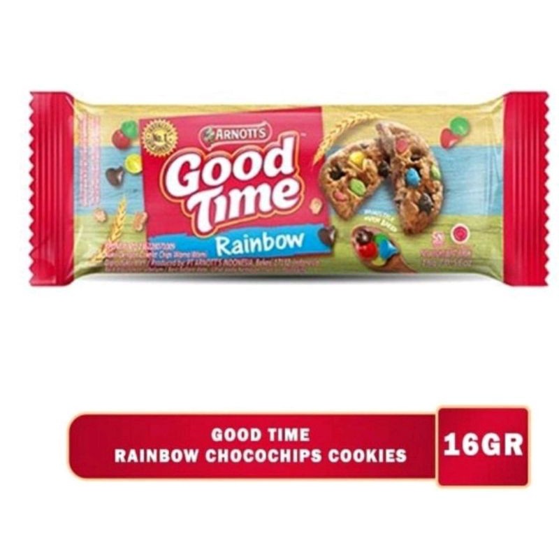 Jual Good Time Rainbow Chocochip Cookies Ecer 16gr | Shopee Indonesia