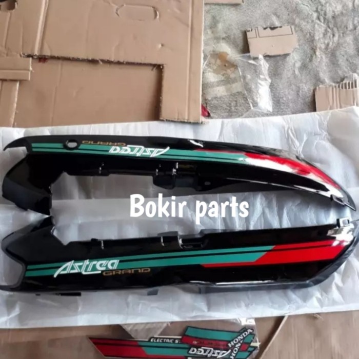 Jual cover body kiri kanan honda grand bulus corak hijau merah | Shopee ...