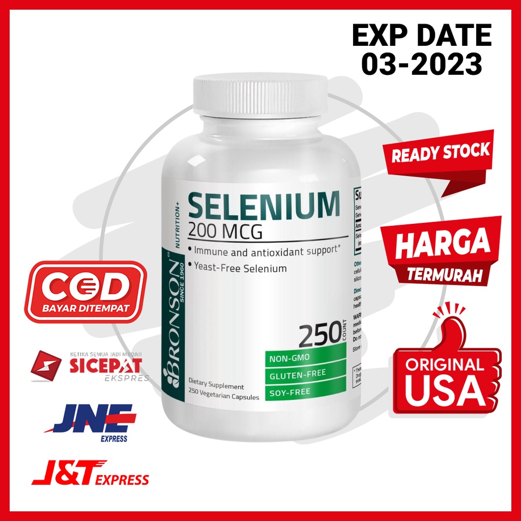 Jual Vitamin Selenium 200 mcg Bronson 250 Kapsul | Shopee Indonesia