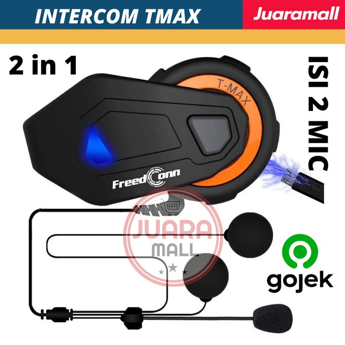 Jual INTERCOM TMAX DUALMIC HYBRID 6 PAIR INTERCOM T-MAX BLUETOOTH HELM HEADSET FREEDCONN TMAX E ...