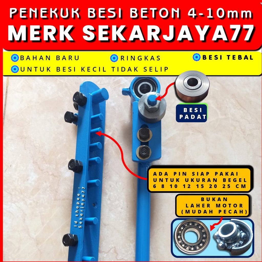Jual Alat penekuk besi pembengkok besi pembuat begel besi beton 4-10mm ...