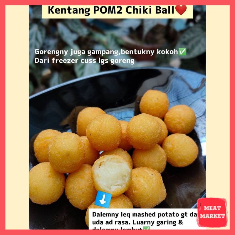 Jual Pom pom Chiki Ball /kentang bentuk bola lucu | Shopee Indonesia