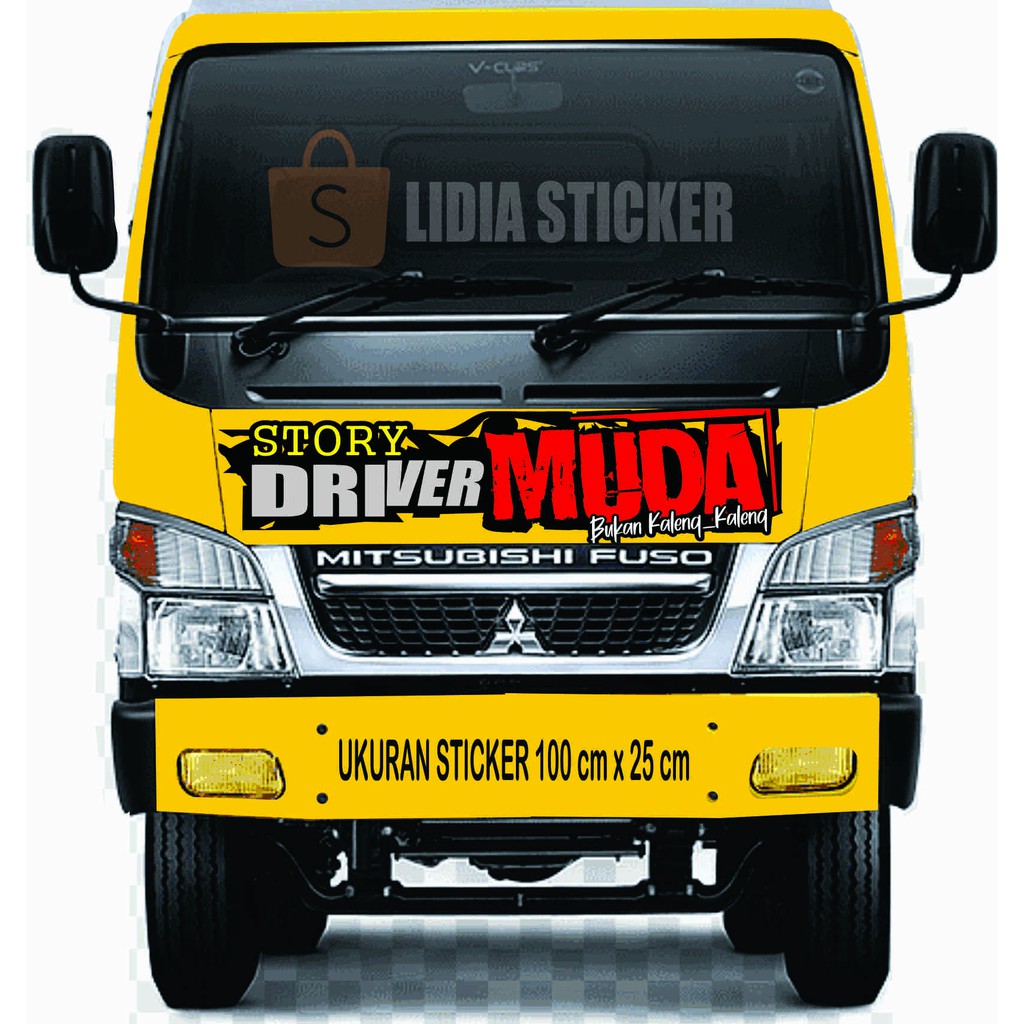 Jual STIKER TRUCK KABIN CANTER DRIVER MUDA | Shopee Indonesia