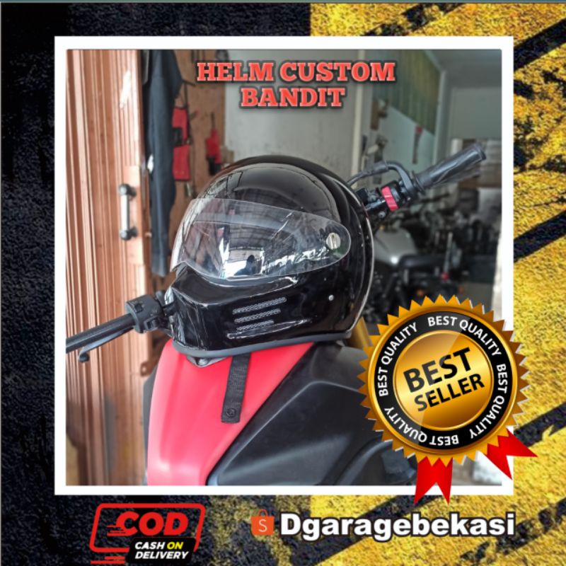 Jual HELM CUSTOM BANDIT cc helmet classic Vintage Retro Simpson n19 m30 ...