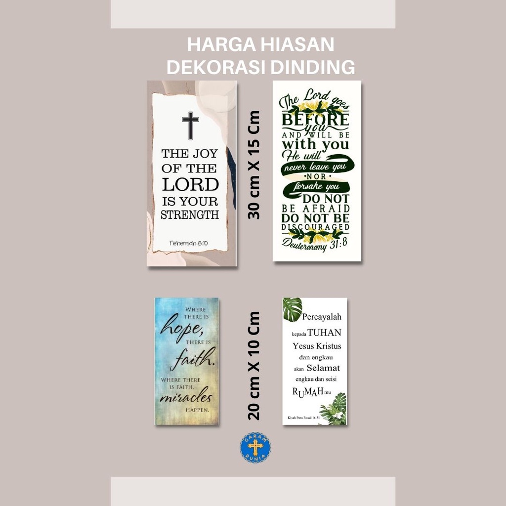 Jual Dekorasi Dinding/Dekorasi rohani,ayat alkitab,pajangan dinding ...