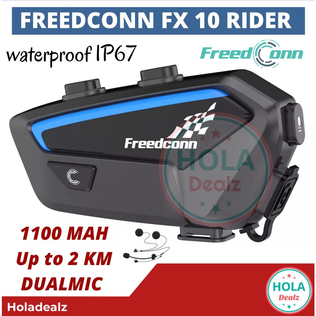 Jual INTERCOM FREEDCONN FX BLUETOOTH HELM 10 PAIR 2 KM HI RES BASS ...
