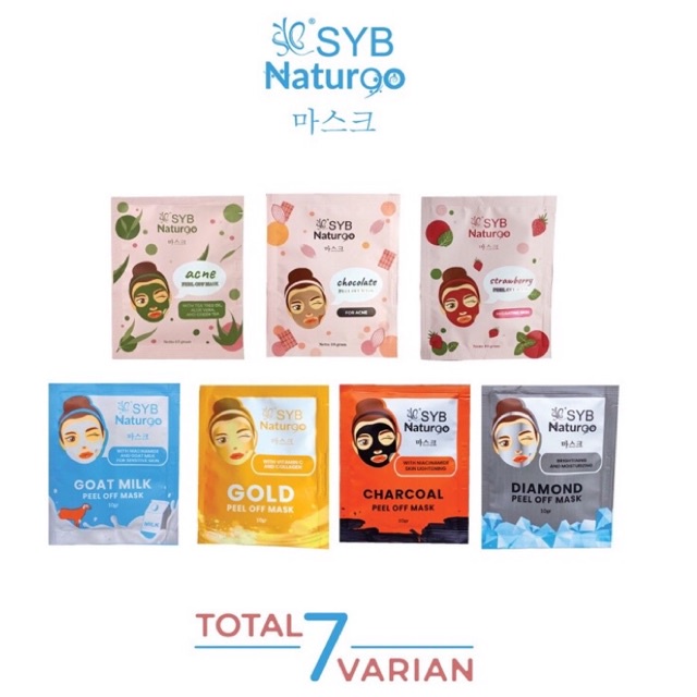 Jual Syb Naturgo Peel off mask series sachet / Masker naturgo murah ...