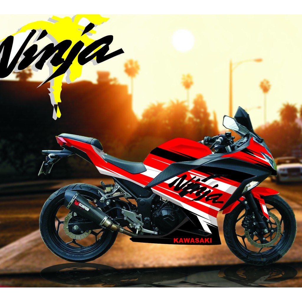 Jual STIKER DECAL NINJA250 PREMIUM FULLBODY FULL ANTI GORES DR126 ...