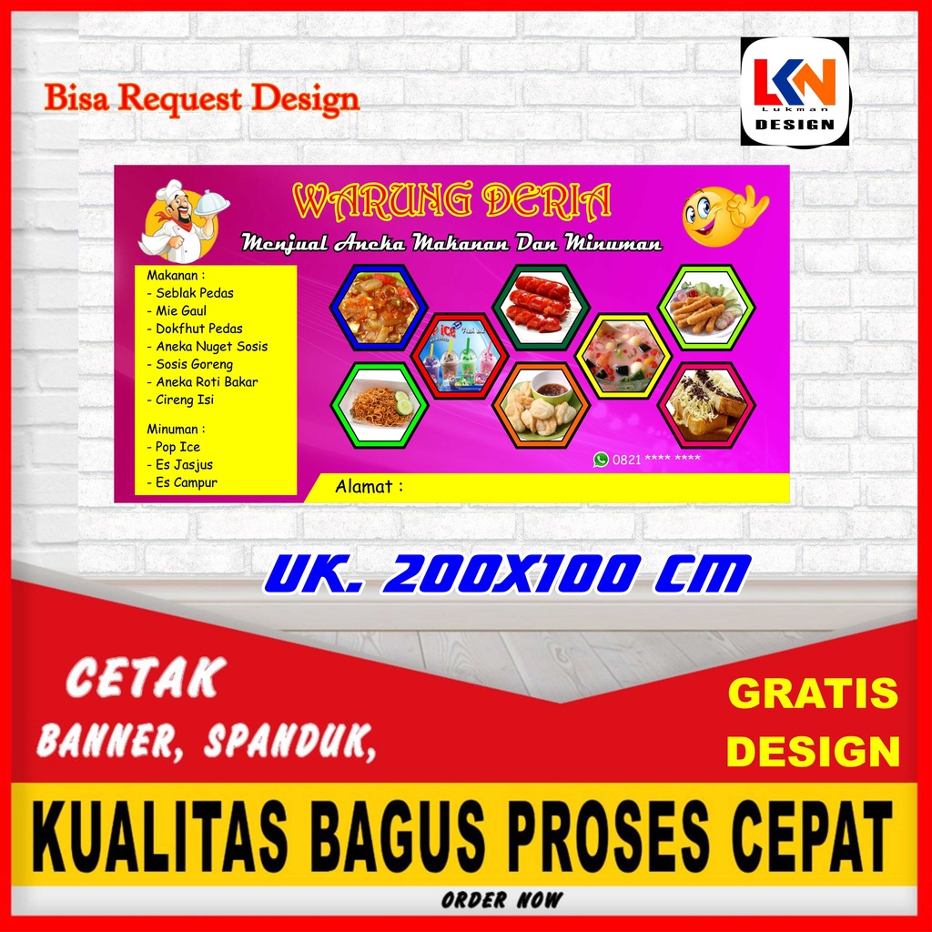 Jual banner spanduk makanan dan minuman | Shopee Indonesia