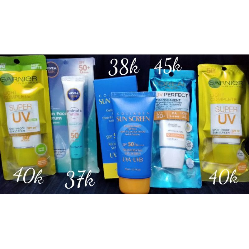 Nivea sunscreen sun serum care and protect pink / biru | Shopee Indonesia