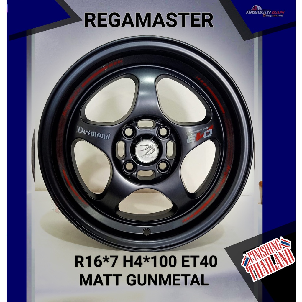 Jual Velg Mobil Desmond Regamaster Ring 16x7 H 4x100 +40 MG | Shopee ...