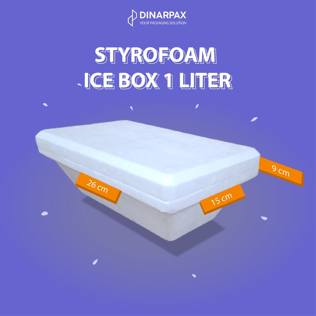 Jual Styrofoam Box 1ltr dan 1/2 liter /DinarBox /Coolerbox /Frozen Box ...