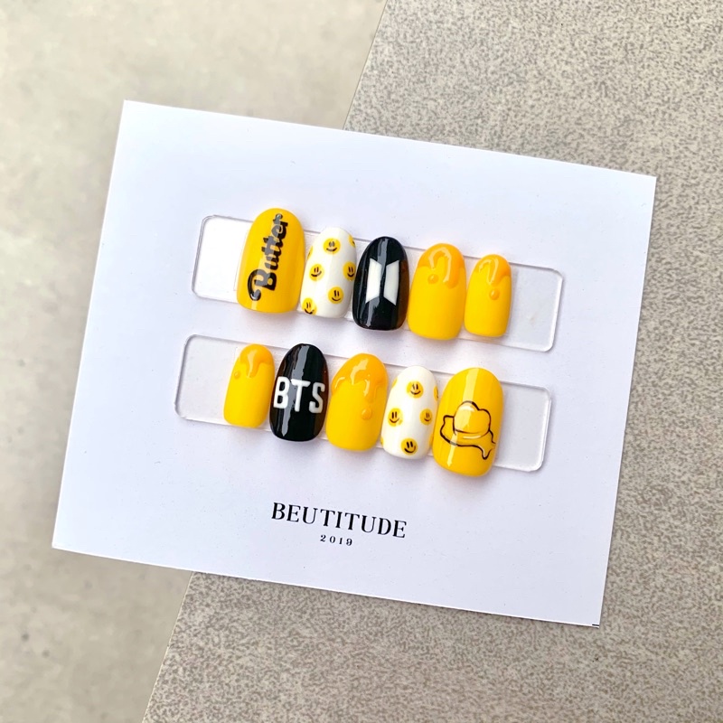 Jual BTS BUTTER 3D NAILS CUSTOM PRESS ON NAILS KPOP FAKE NAILS PRESS ON ...