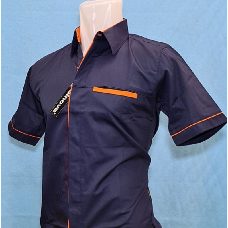 Jual KEMEJA DONGKER OREN. SERAGAM KEMEJA KERJA SECURITY KANTOR PT CV ...
