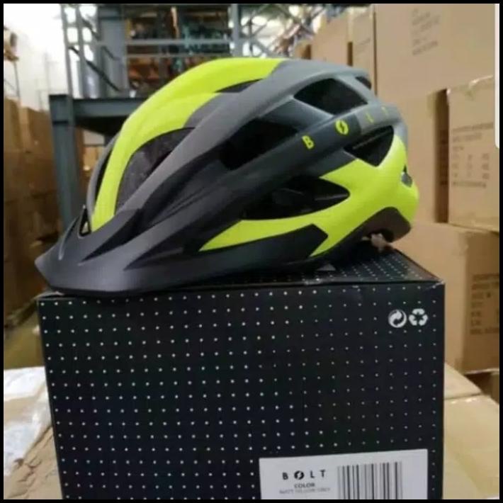 Jual Helm Sepeda Polygon Bolt Yellow Grey Helmet Mtb Bmx Road Bike ...