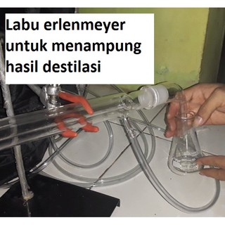 Jual Destilasi set lengkap dengan pemanas bunsen labu 2 Liter | Shopee ...