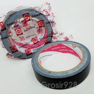Jual Plakban / Lakban / Cloth Tape / Tape Daimaru Kain Hitam 24mm 1 ...