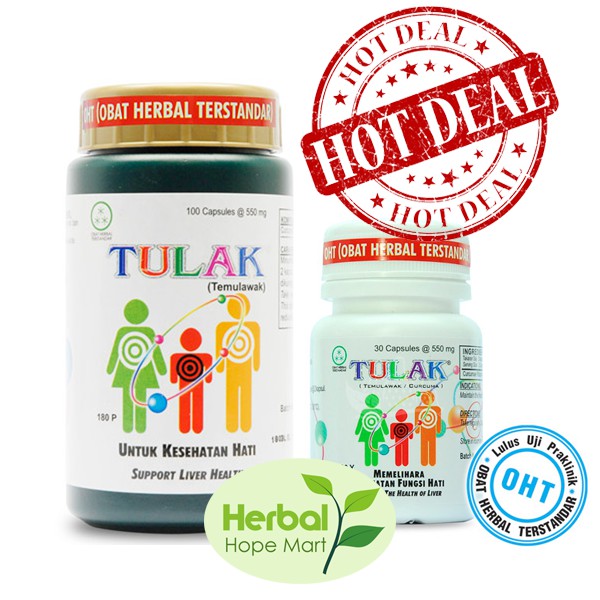 Jual Promo Tulak 100 Kapsul & 30 Kapsul - Ekstrak Temulawak Untuk ...