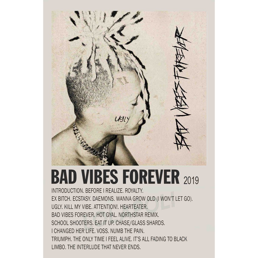 Poster Cover Album Bad Vibes Forever Xxxtentacion Shopee Indonesia