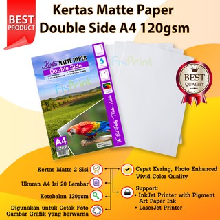 Jual Kertas Matte Paper Double Side A4 120gsm, Kertas Matte Printer A4 ...