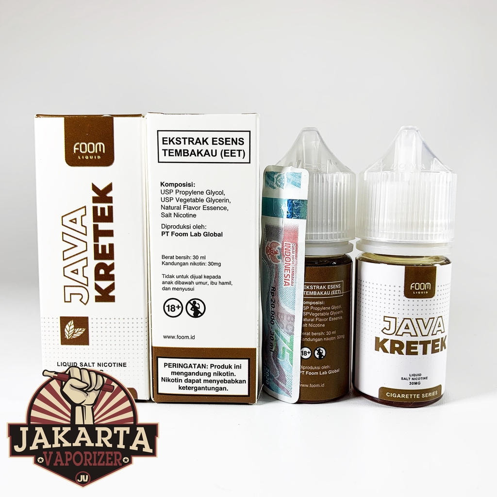 Jual [SALT] FOOM CIGARETTE SERIES JAVA KRETEK 30ML 30MG SALTNIC LIQUID ...