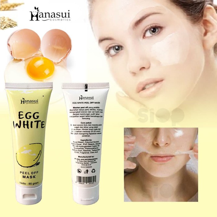 Jual Hanasui Masker Telur Bpom / Hanasui Egg White Peel Off Mask 85 gr ...