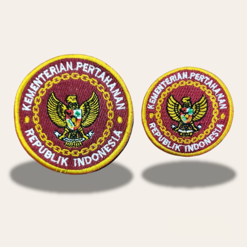 Jual KEMHAN BARU 5 Cm, 7 cm, 22cm LOGO KEMENHAN BORDIR BISA BUAT ...