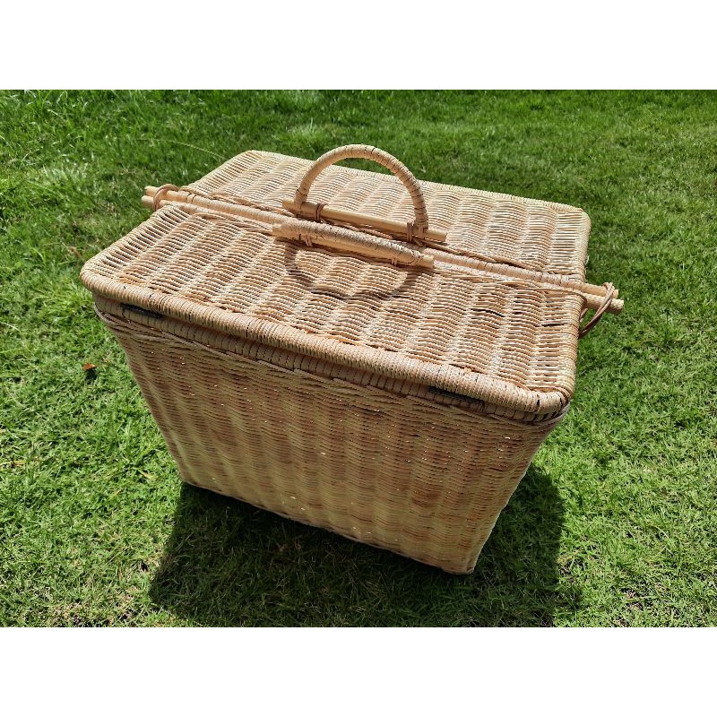 Jual Keranjang Rotan Penyimpanan / Box rotan besar | Shopee Indonesia