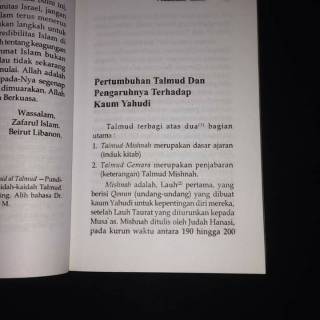 Jual TALMUD Kitab Rabi Yahudi Sejarah & Ajarannya - Zafarul Islamkhan ...