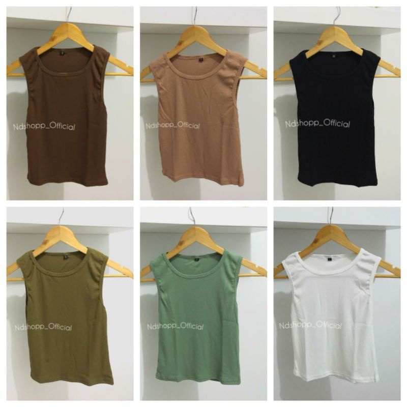 Jual [COD] LONG TANKTOP Rib Ribbed Tank top tidak Crop Tanktop Jade ...