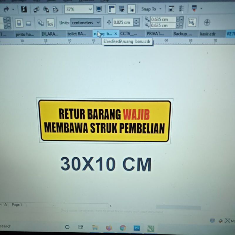 Jual STIKER RETUR BARANG WAJIB MEMBAWA STRUK PEMBELIAN TRANSAKSI ANDA ...