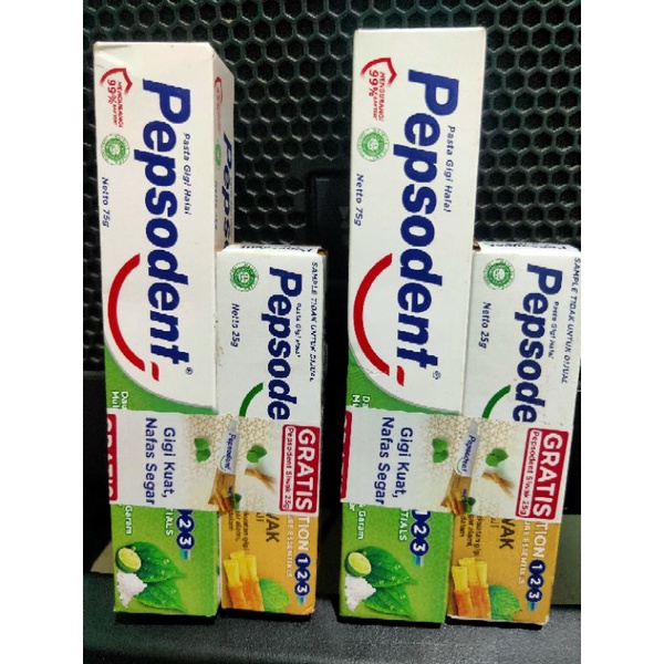 Jual Pepsodent pasta gigi herbal 75g+free Pepsodent siwak 25g | Shopee ...