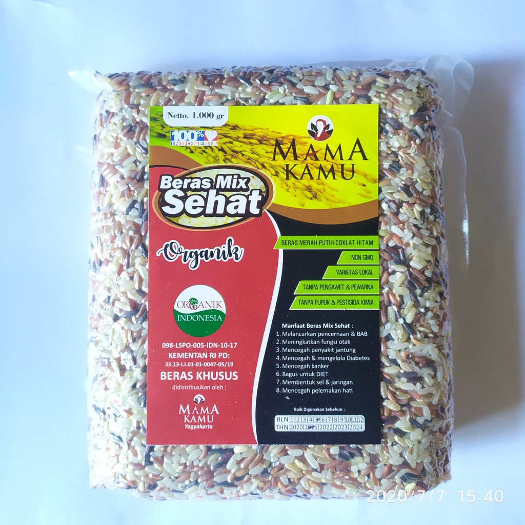 Jual Beras Mix Sehat Merah Putih Coklat Hitam Organik - Mama Kamu ...