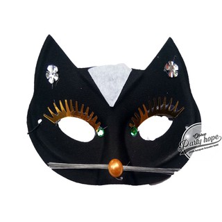 Jual topeng cat woman / topeng kucing hitam / cat mask party / topeng ...