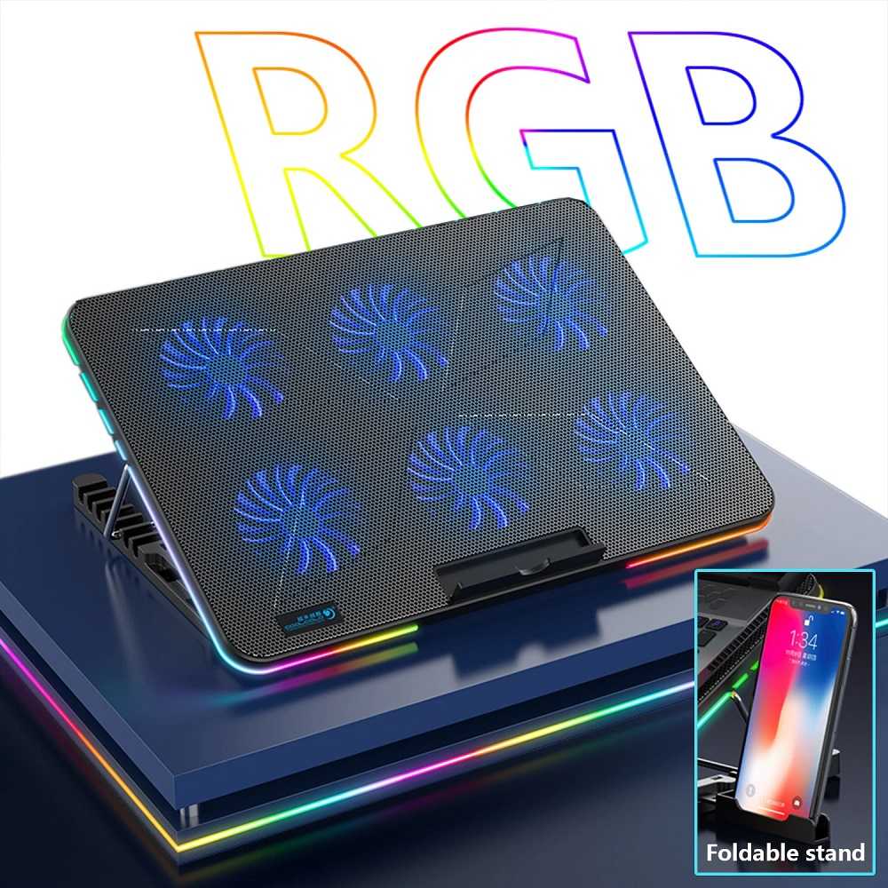Jual Cooling Pad Laptop Notebook Cooler Pad Laptop RGB Radiator Cooling ...